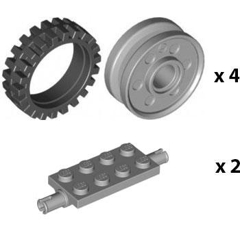 LEGO P0069 Bộ bánh xe Ø24 x 7 | Bộ phụ kiện LEGO