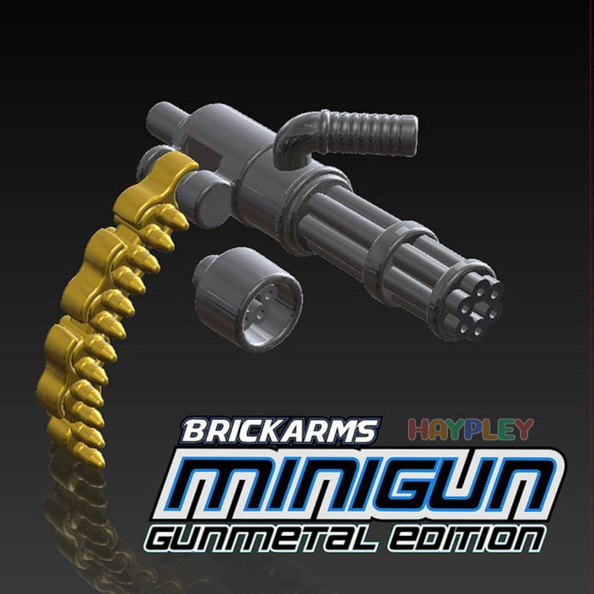 BrickArms Súng máy 6 nòng M134 Minigun Gunmetal BAMiniGM | Mô hình quân đội hiện đại